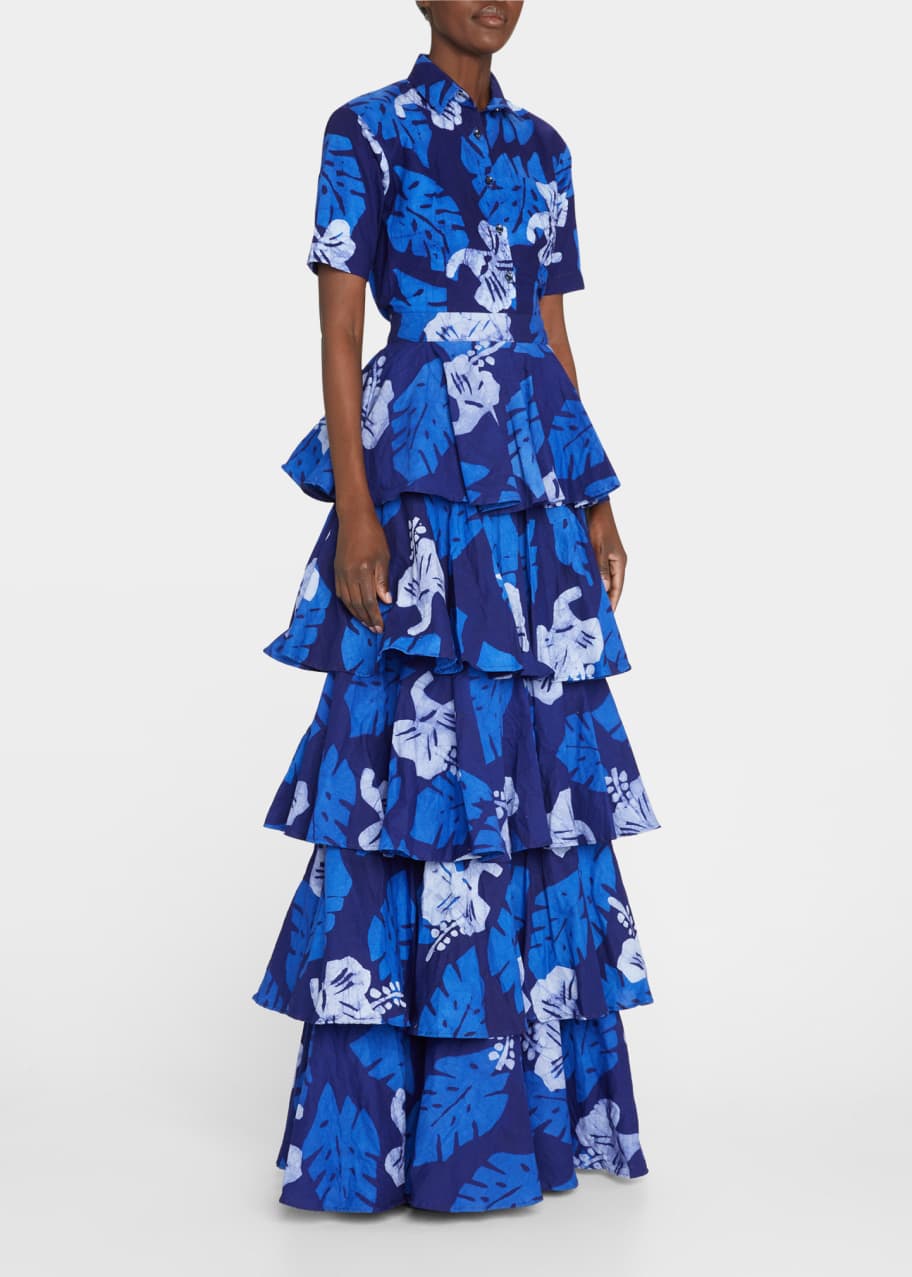 Studio 189 Hawaiian-Print Tiered Ruffle Maxi Skirt - Bergdorf Goodman