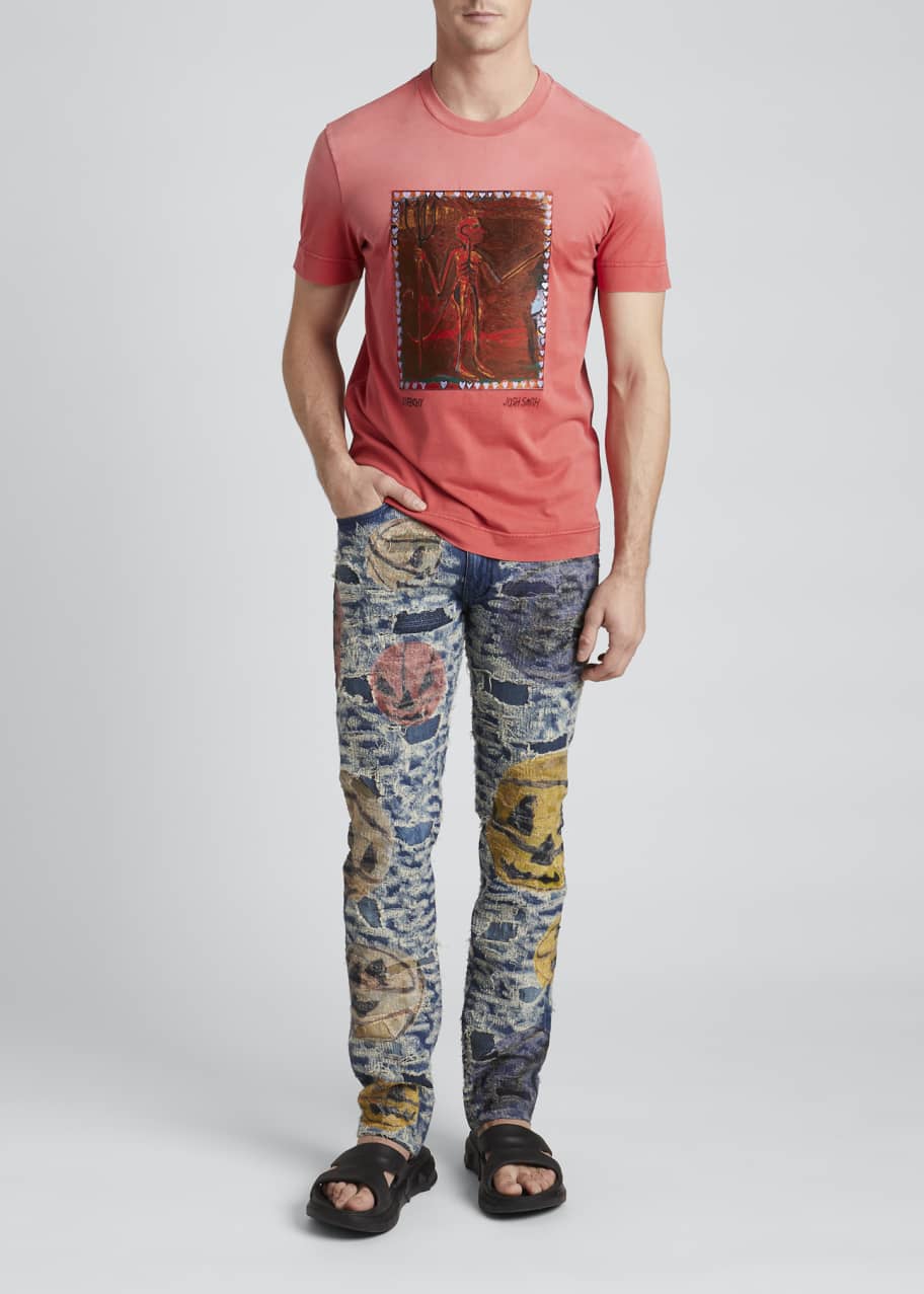 givenchy pattern jeans
