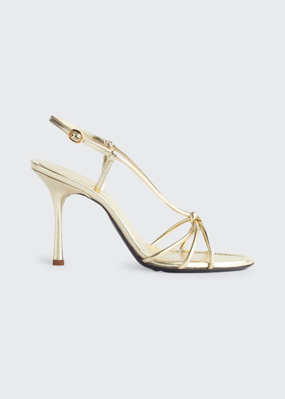 Victoria Beckham Gaia Metallic Slingback Stiletto Sandals - Bergdorf ...