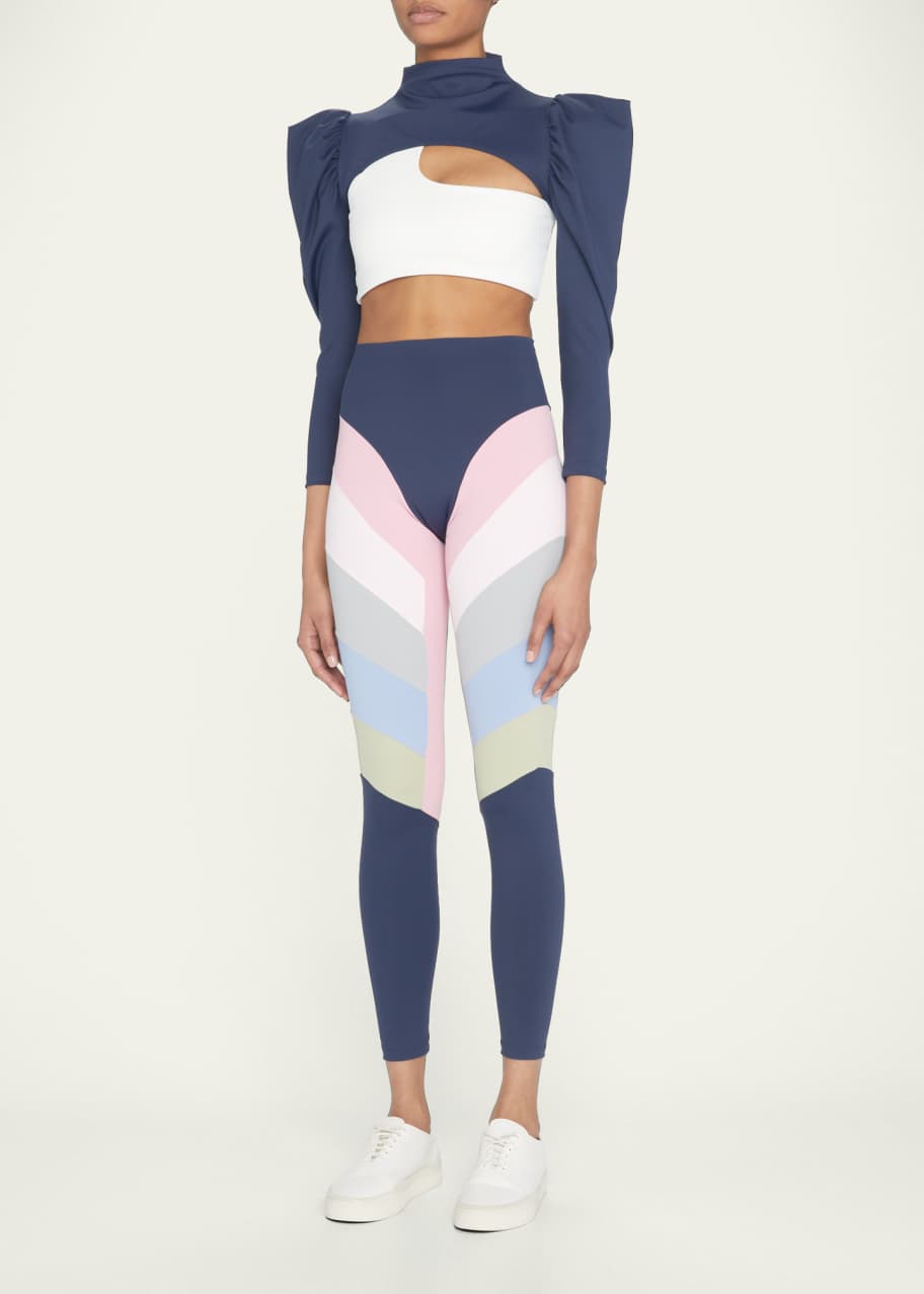 Port de Bras Puff-Sleeve Shoulder-Piece Top - Bergdorf Goodman