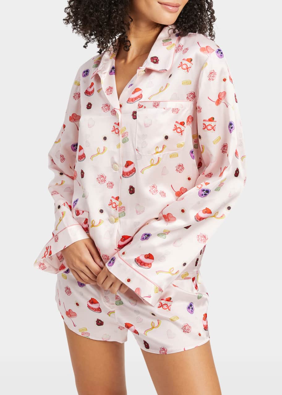 Morgan Lane Ruthie Pastry-Print Button-Down Top - Bergdorf Goodman Morgan Lane Ruthie Pastry-Print Button-Down Top - Bergdorf Goodman