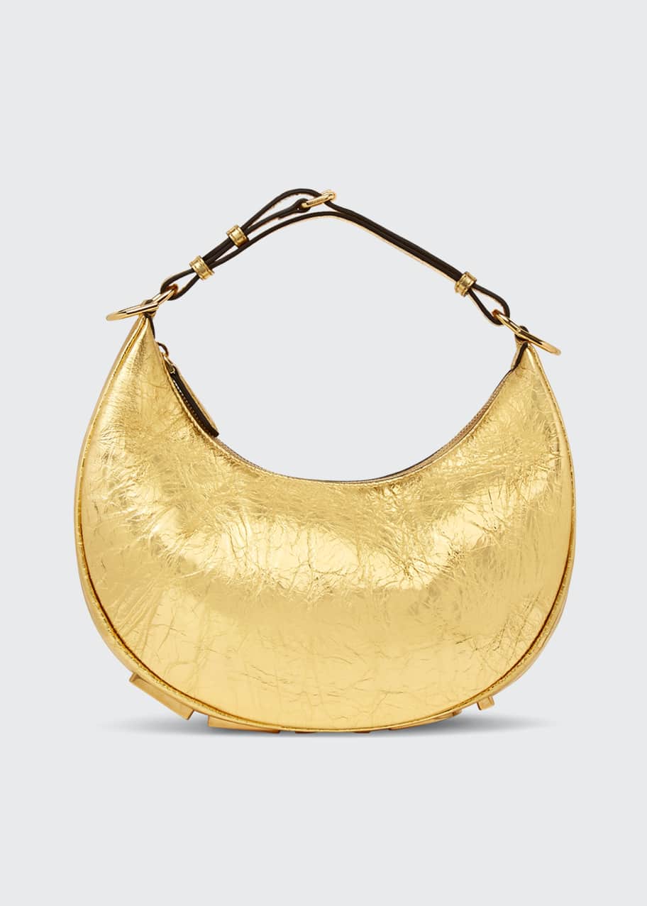 Fendi Fendigraphy Small Logo Metallic Shoulder Bag - Bergdorf Goodman