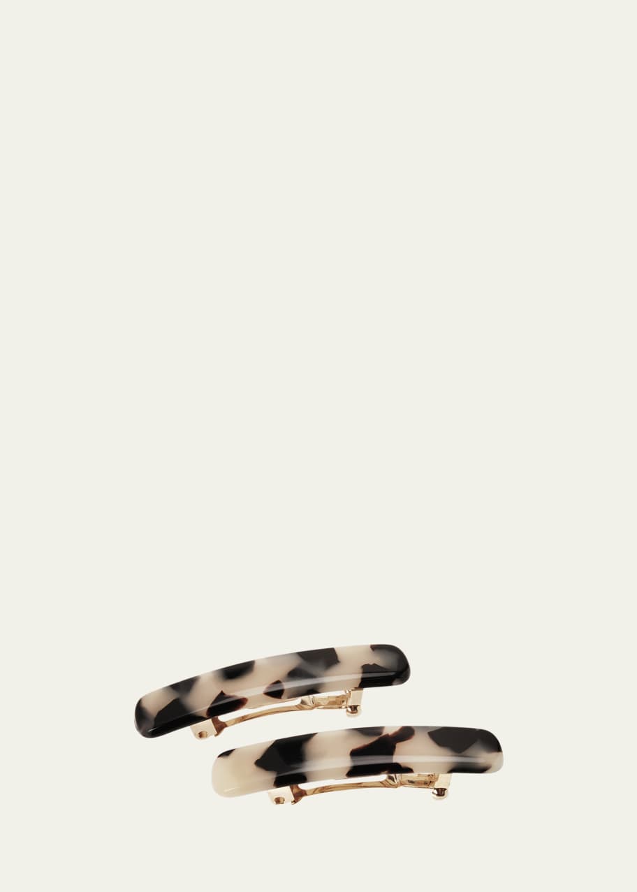 France Luxe Mini Classic Rectangle Barrettes, Set of 2 - Bergdorf Goodman