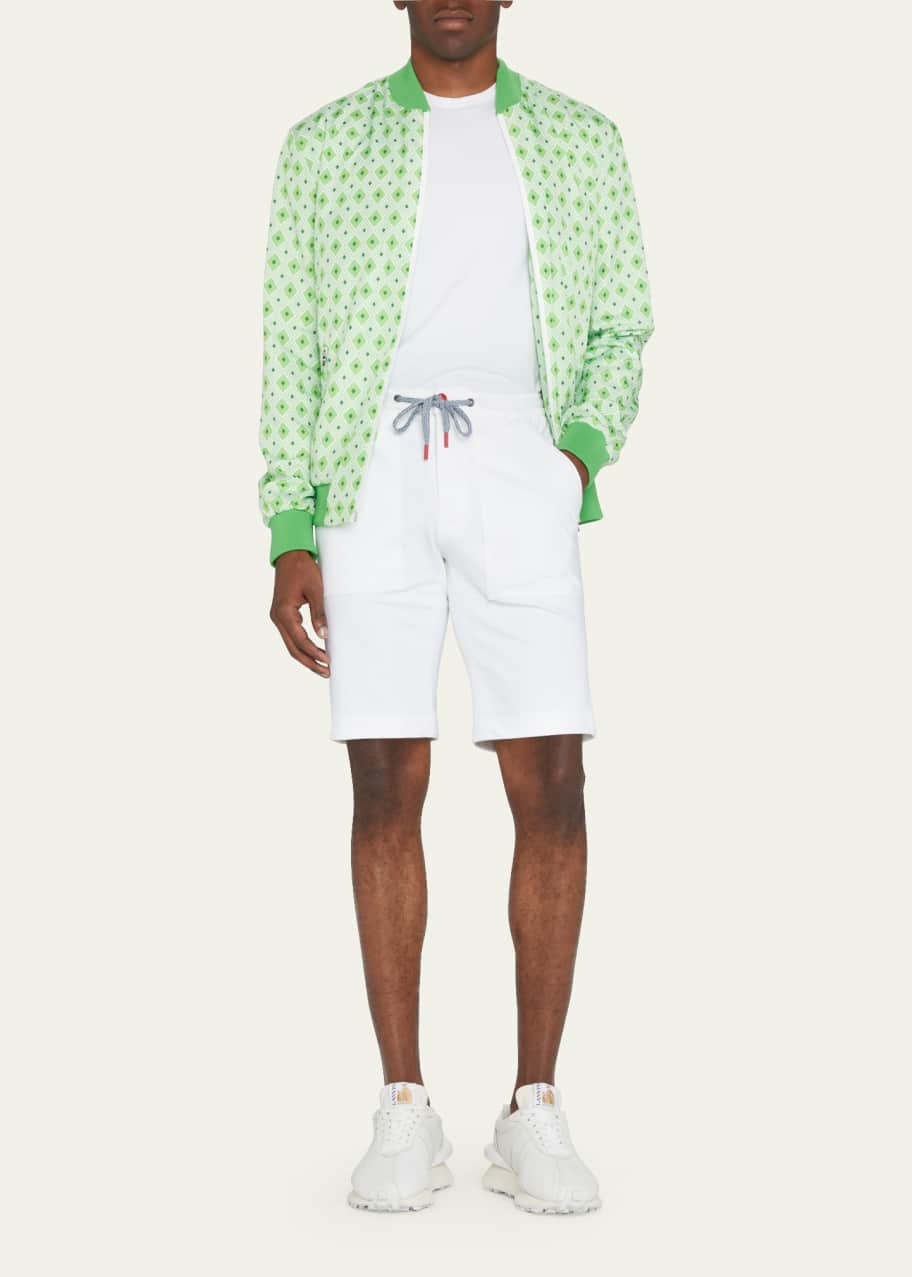 Kiton Men's Stretch-Knit Drawstring Shorts - Bergdorf Goodman