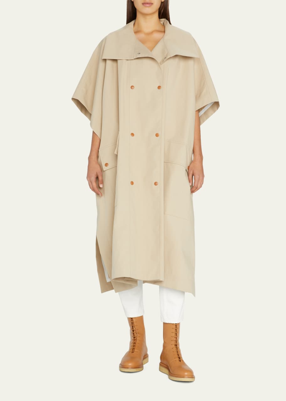 Lafayette 148 New York Oversized Stand-Collar Cape - Bergdorf Goodman