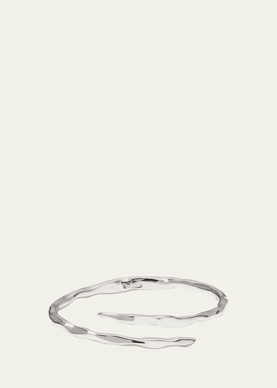 Ippolita Heavy Squiggle Bypass Hinged Bangle in Sterling Silver - Bergdorf Goodman