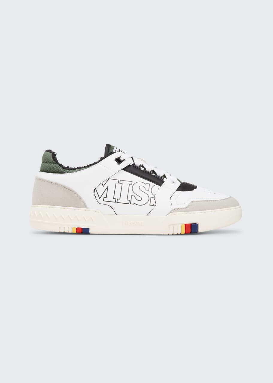 ACBC SRL x Missoni Men's 90's Basket Logo Leather Sneakers - Bergdorf ...
