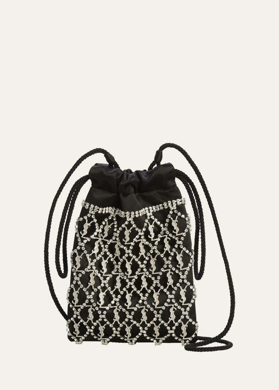 Saint Laurent YSL Monogram Crystal Bucket Bag - Bergdorf Goodman