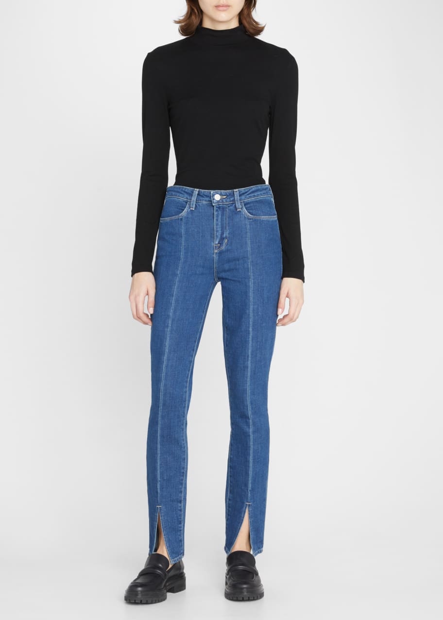 L'Agence Jyothi High Rise Split Ankle Skinny Jeans - Bergdorf Goodman
