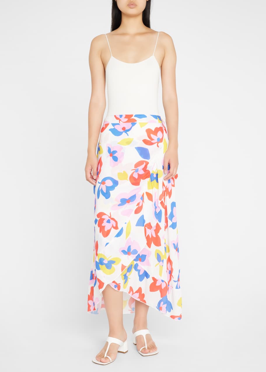 kate spade new york Summer Floral Ruffle Pareo Coverup - Bergdorf Goodman