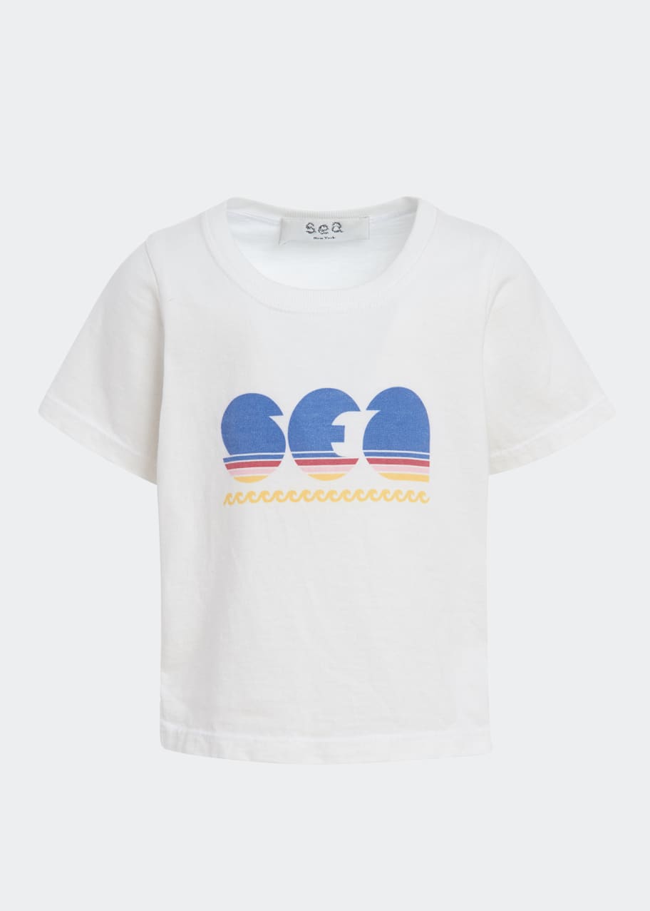 Sea Girl's Logo Wave-Print T-Shirt, Size 2-12 - Bergdorf Goodman