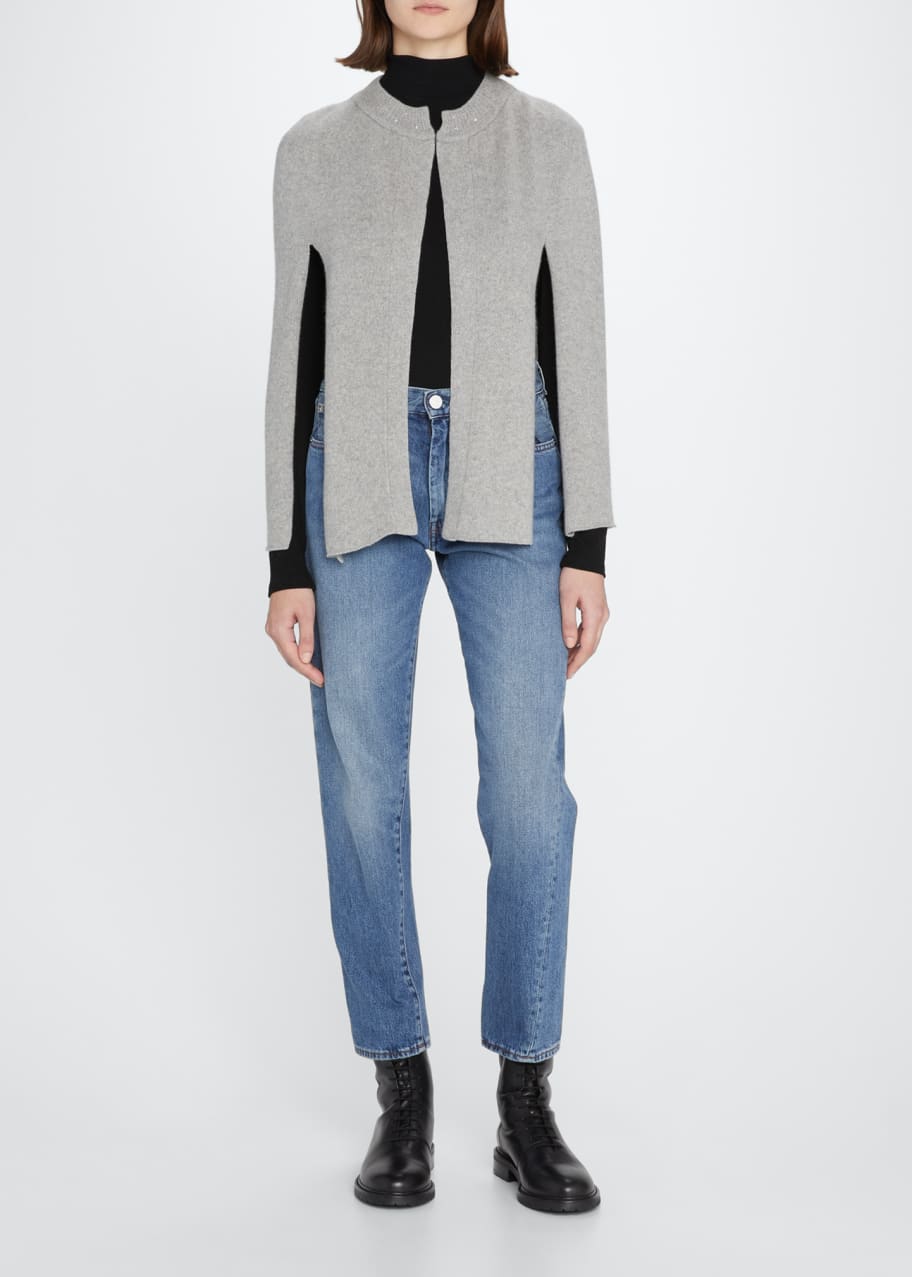 Carolyn Rowan Cashmere Arm-Slit Crystal Cape - Bergdorf Goodman