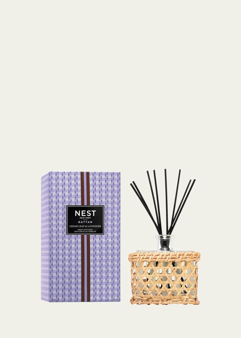 NEST New York 5.9 oz. Rattan Cedar Leaf & Lavender Reed Diffuser ...