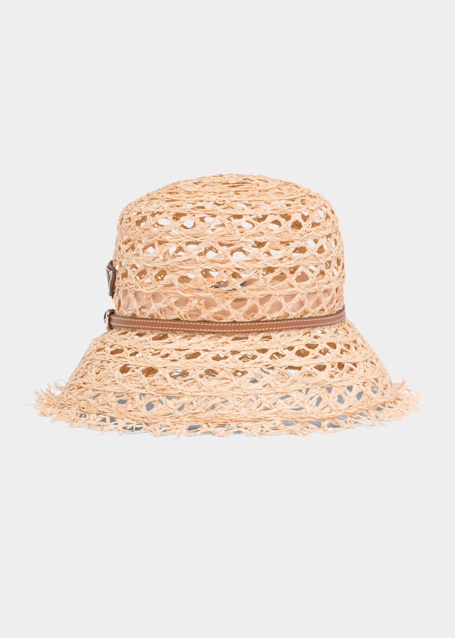 prada hat straw