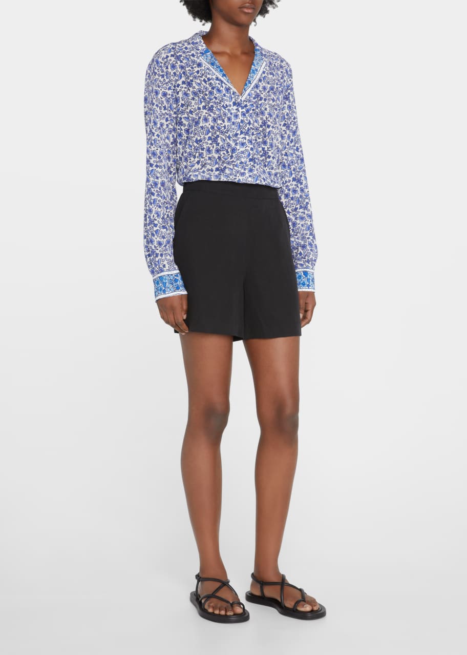 Kobi Halperin Corey High-Rise Linen Shorts - Bergdorf Goodman