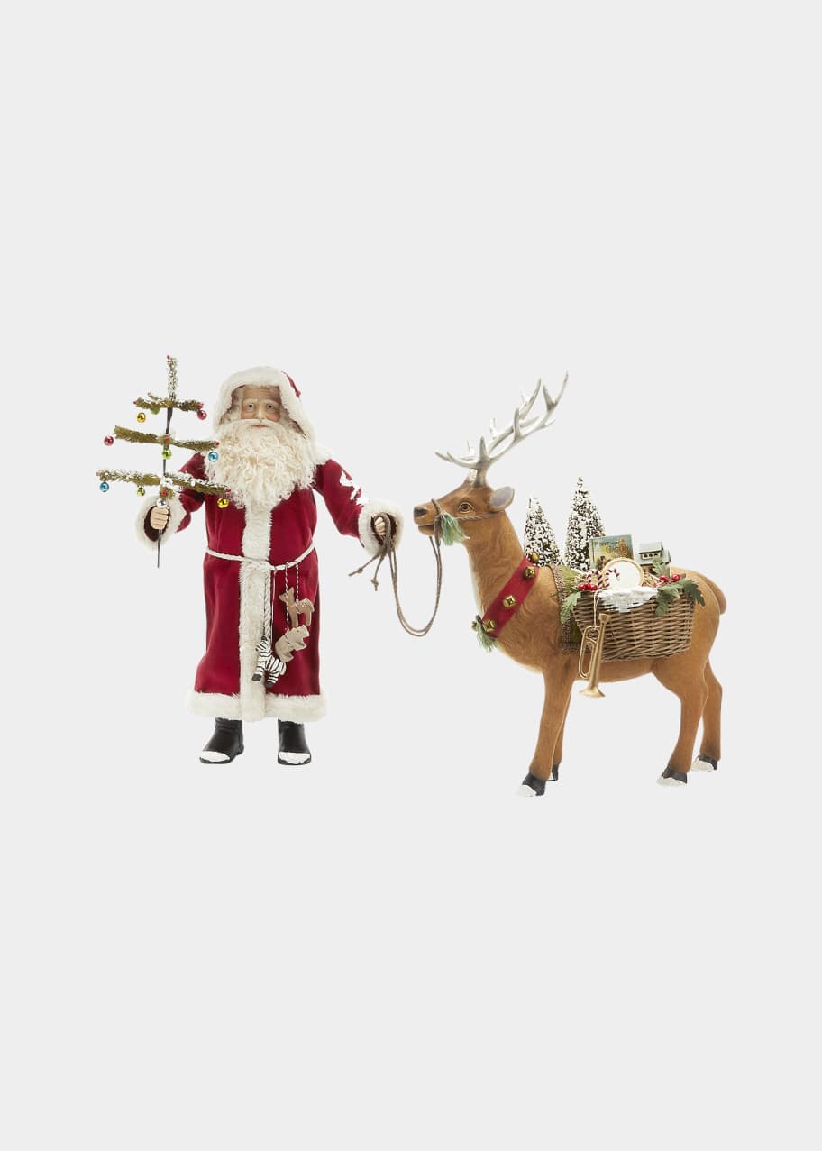 Bethany Lowe Santa & Prancer Toy Delivery Accent - Bergdorf Goodman