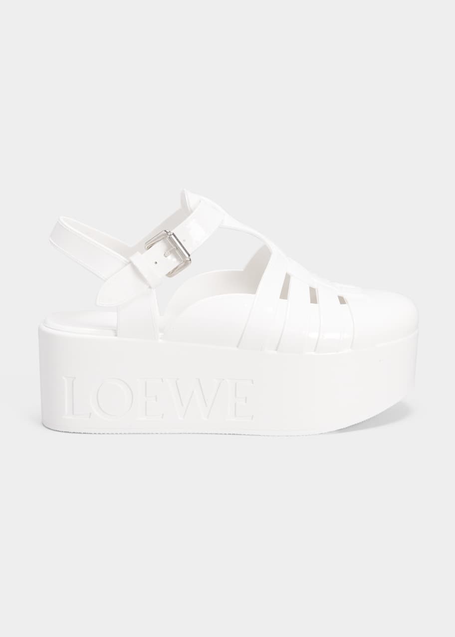 Loewe Rubber Wedge Platform Fisherman Sandals - Bergdorf Goodman
