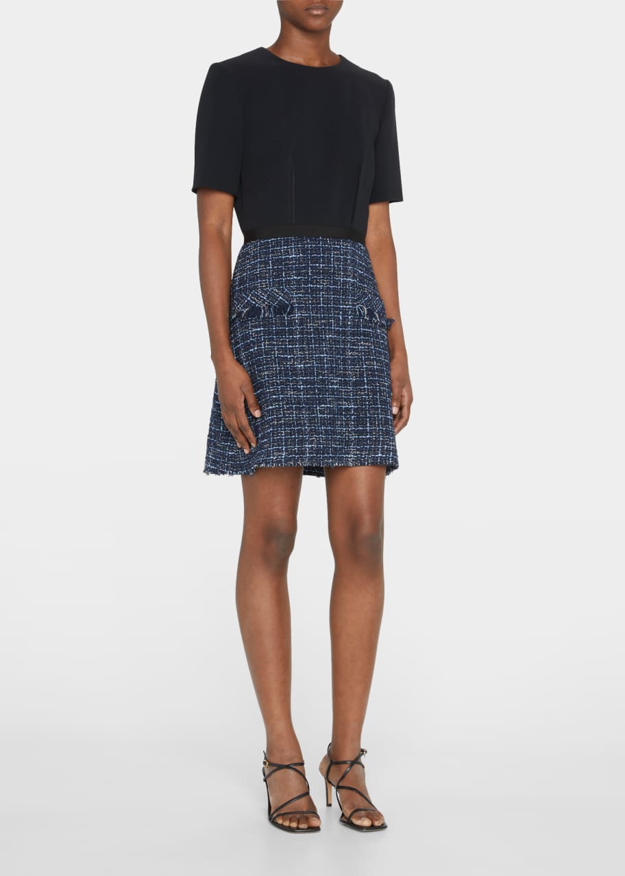 Jason Wu Collection Mixed-Media Boucle Tweed Fringe Dress - Bergdorf ...