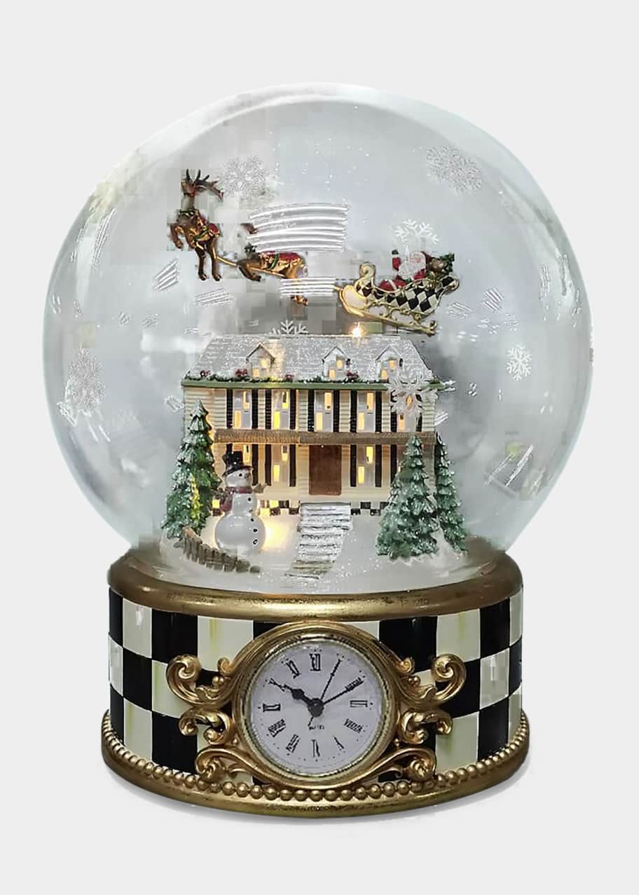MacKenzie-Childs 16" Christmas Magic Globe Clock - Bergdorf Goodman