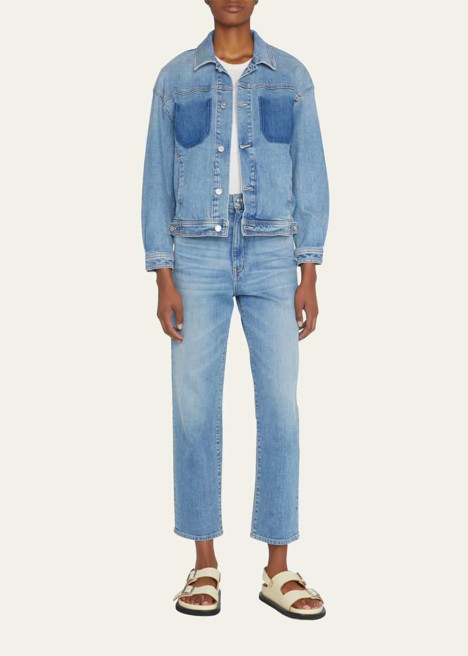 MOTHER The Back Road Drop Shoulder Denim Jacket - Bergdorf Goodman