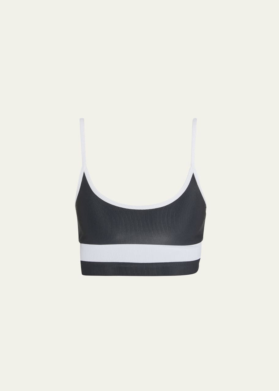 Beach Riot Eva Ribbed Colorblock Swim Top - Bergdorf Goodman