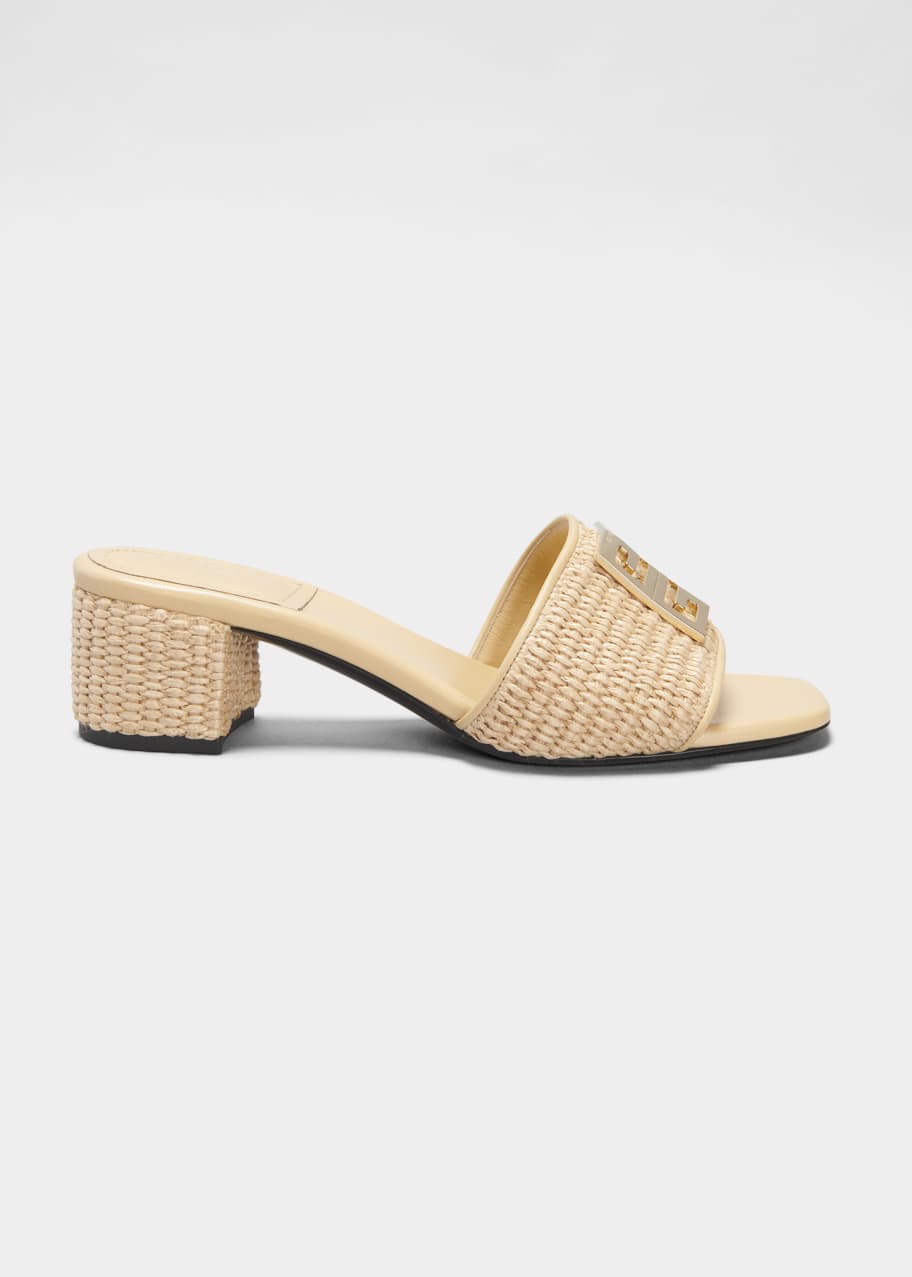 Givenchy 4G Woven Medallion Mule Sandals - Bergdorf Goodman