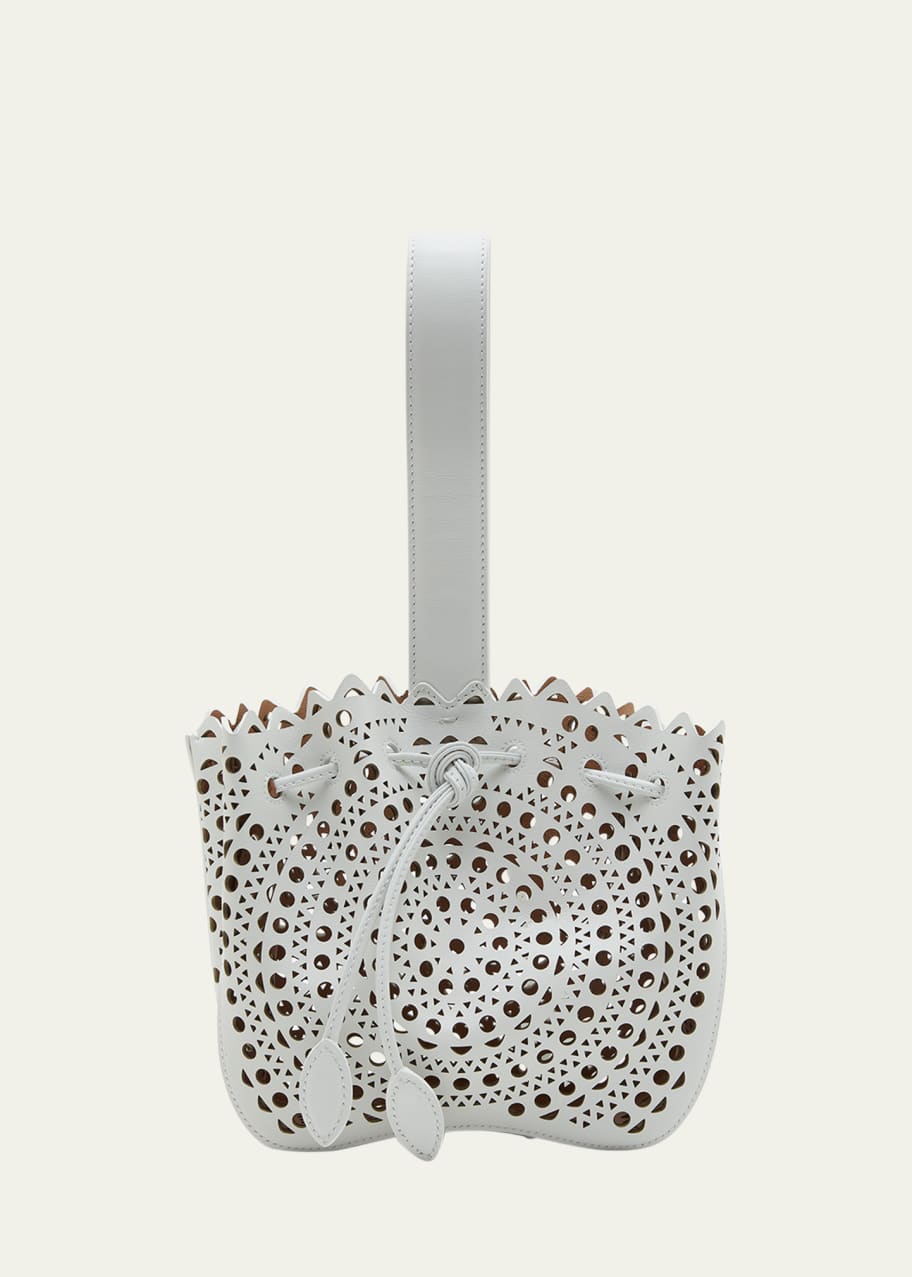 ALAIA Rose Marie Wristlet in Vienne Perforated Leather - Bergdorf Goodman