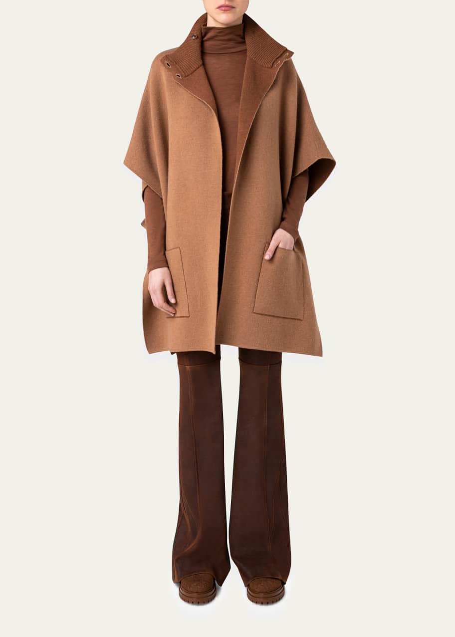 Akris Reversible Two-Tone Cashmere Cape - Bergdorf Goodman