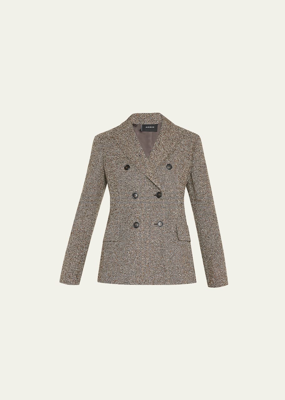 Akris Lana Tweed Boucle Double-Breasted Jacket - Bergdorf Goodman