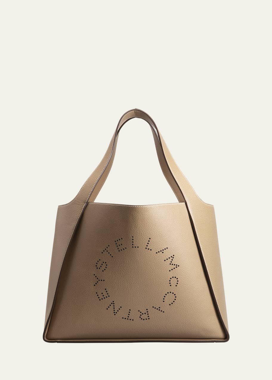 Stella McCartney Logo Grainy Faux-Leather Tote Bag - Bergdorf Goodman