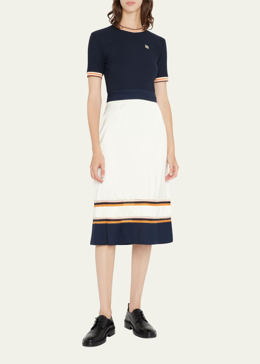 Wales Bonner Jazz Monogram-Embroidered Rib Top - Bergdorf Goodman