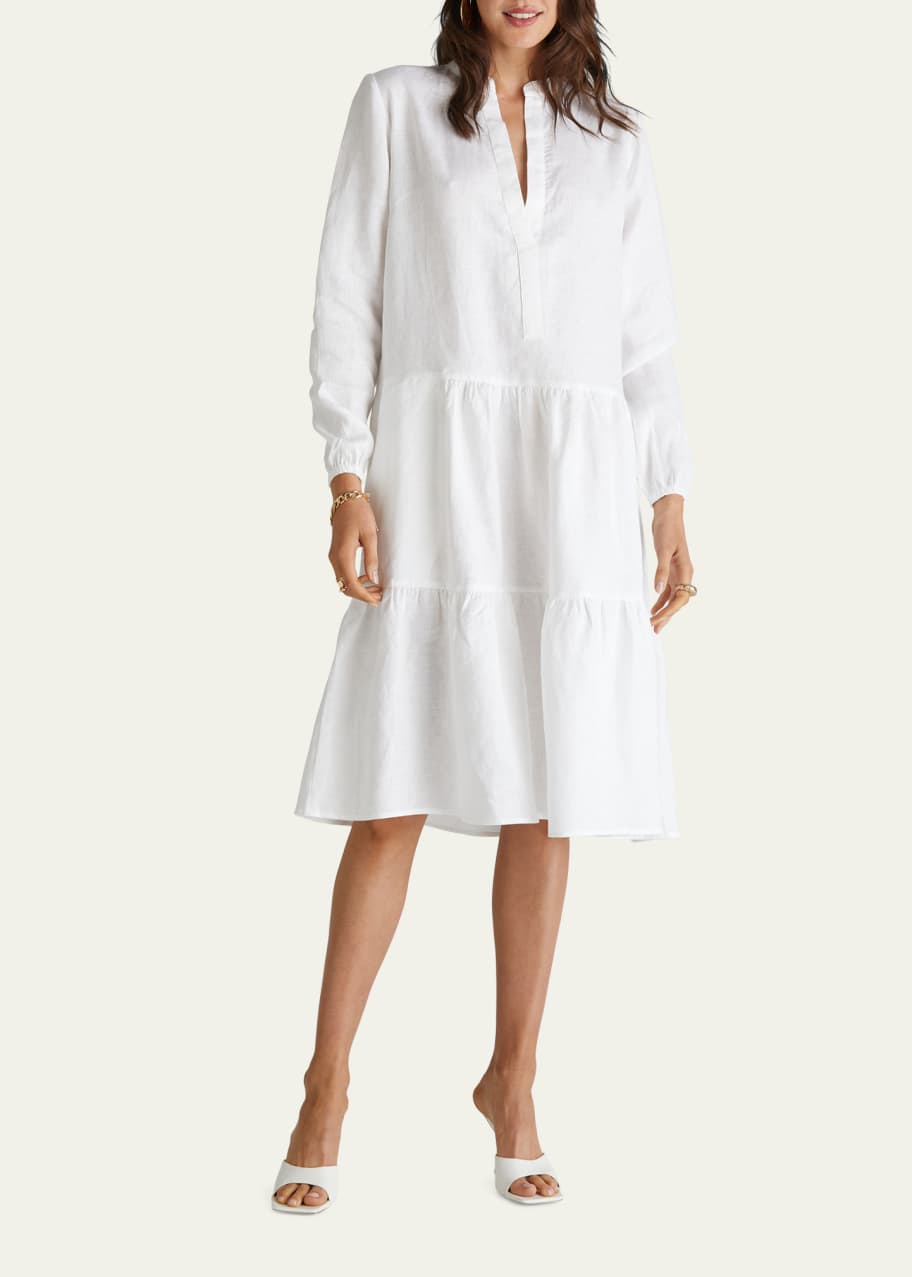 Aqua Blu Australia Alyssa Linen Knee-Length Sundress - Bergdorf Goodman