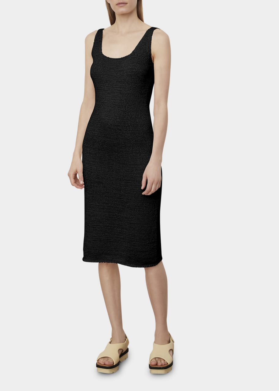 Vince Open-Knit Square-Neck Sleeveless Midi Dress - Bergdorf Goodman