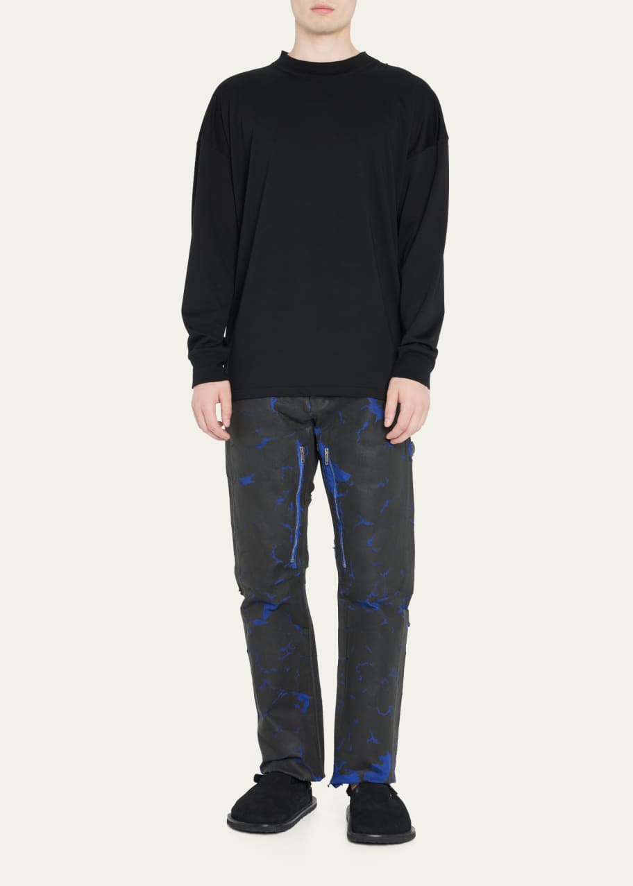 Givenchy Men's Crackled Painted Denim Pants - Bergdorf Goodman