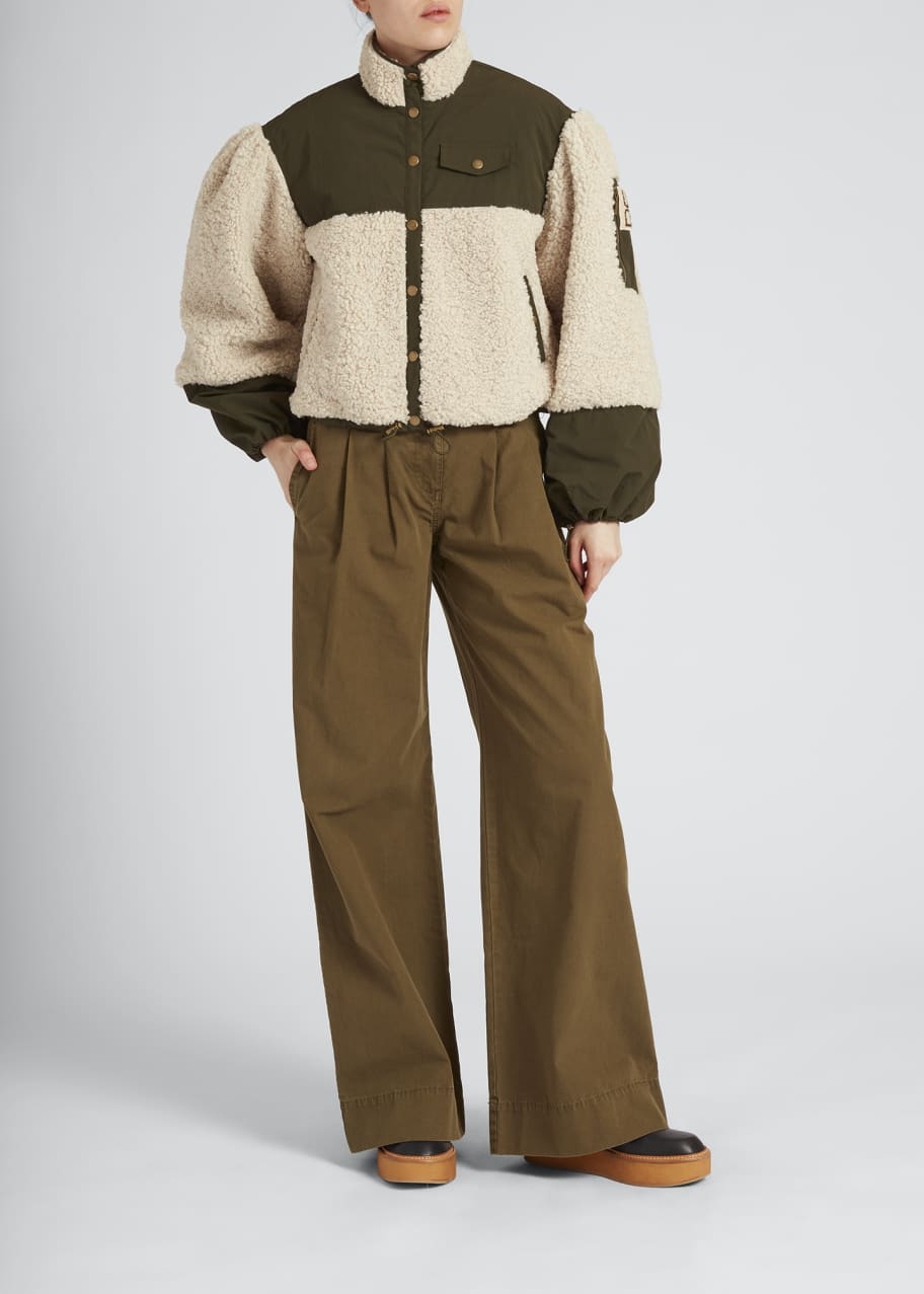 Ulla Johnson Aitana Rip Stop Fleece Bomber Jacket - Bergdorf Goodman