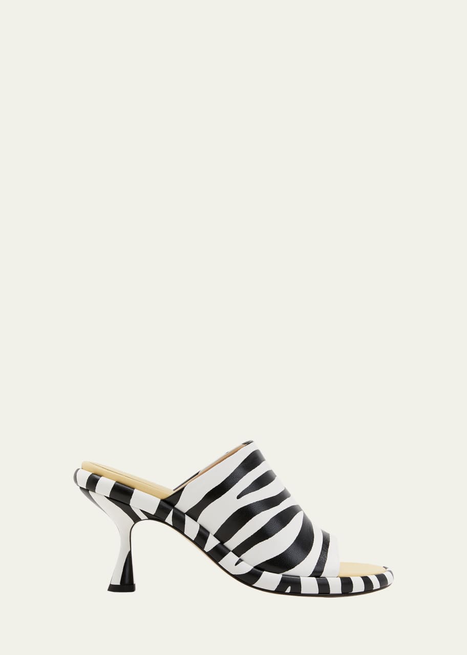 zebra print mules