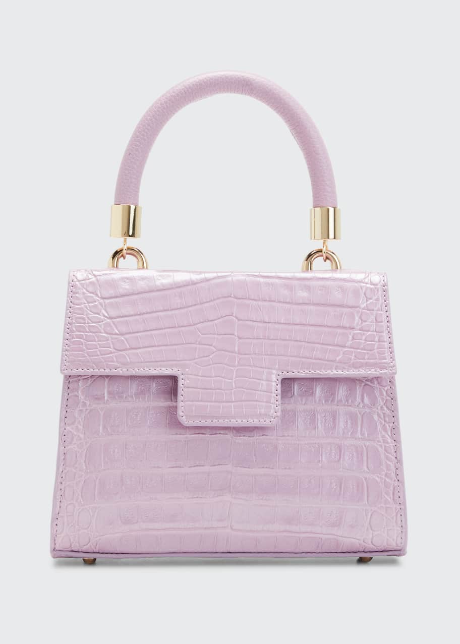 Maria Oliver Michelle Mini Crocodile Top-Handle Bag - Bergdorf Goodman