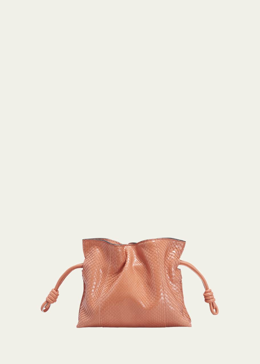 Loewe Flamenco Mini Clutch Bag in Shiny Python - Bergdorf Goodman