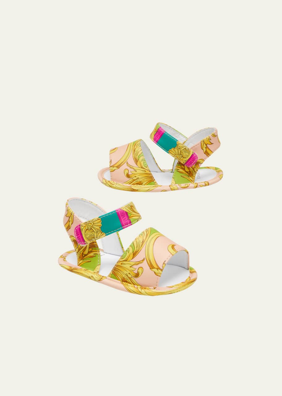 Versace Girl's Barocco-Print Sandals, Toddlers - Bergdorf Goodman