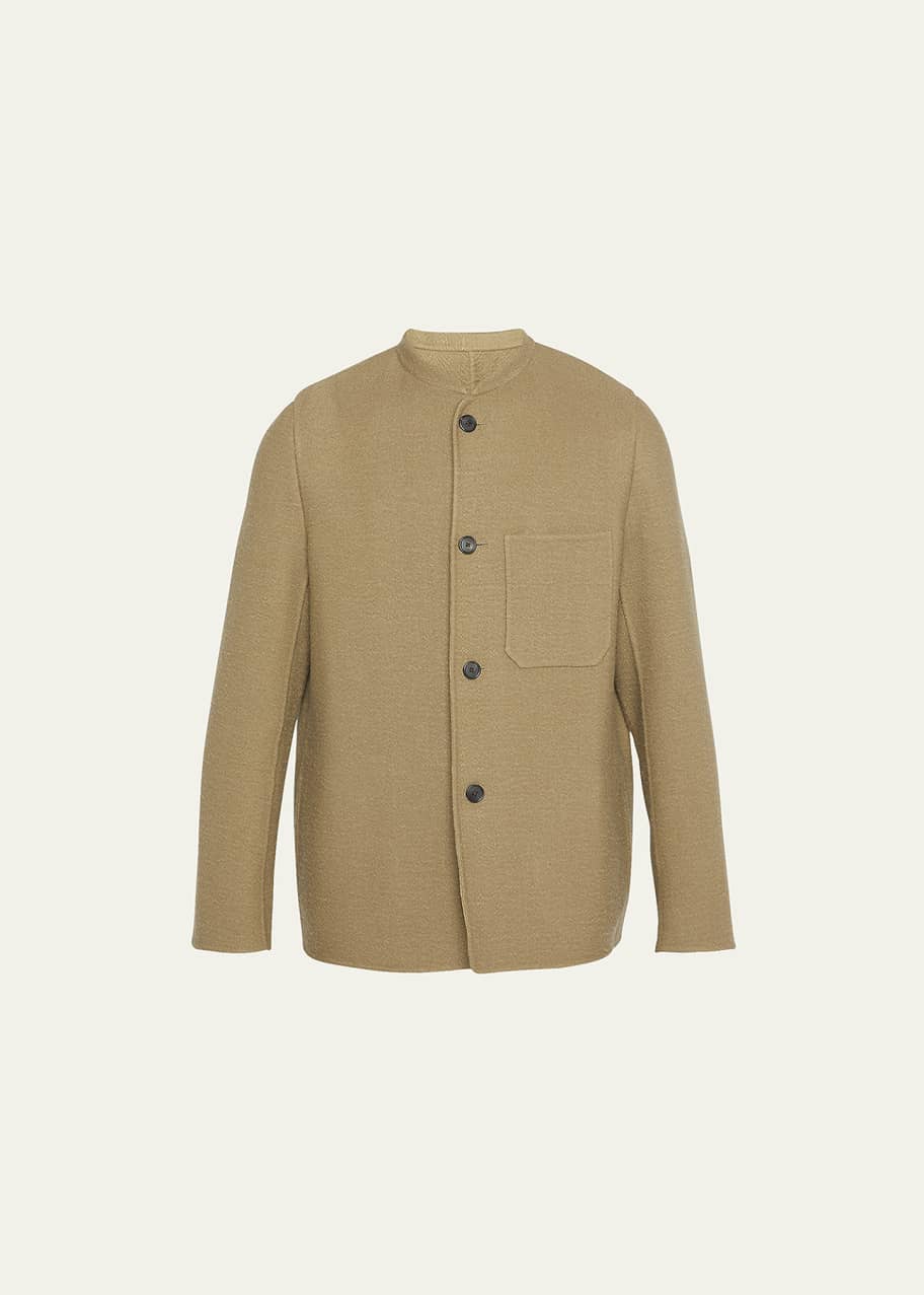 THE ROW Men's Everett Band-Collar Jacket - Bergdorf Goodman