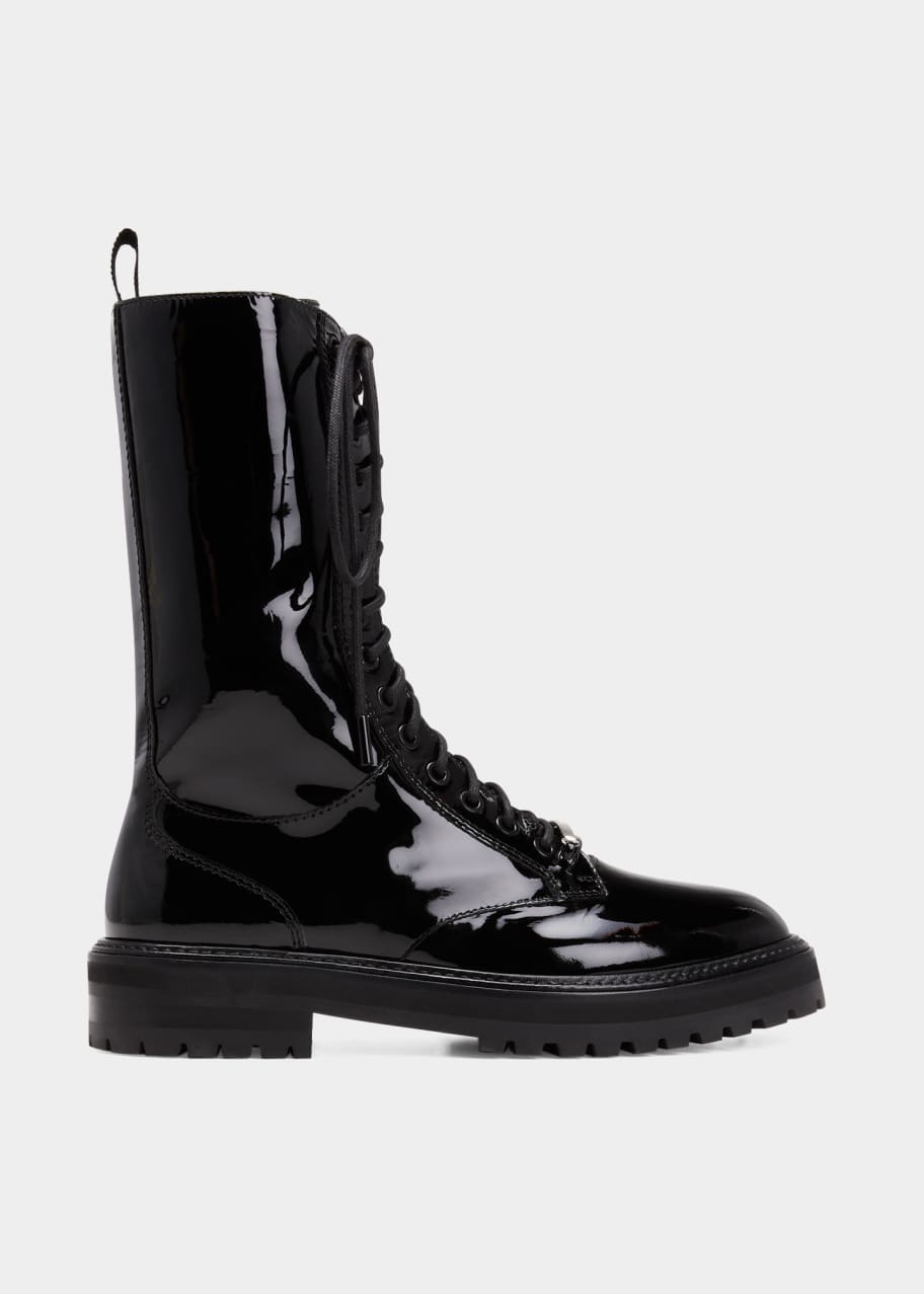 Jimmy Choo Cora Leather Combat Boots - Bergdorf Goodman