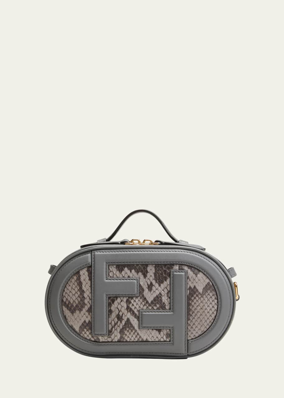 Fendi Mini Python-Print Camera Crossbody Bag - Bergdorf Goodman
