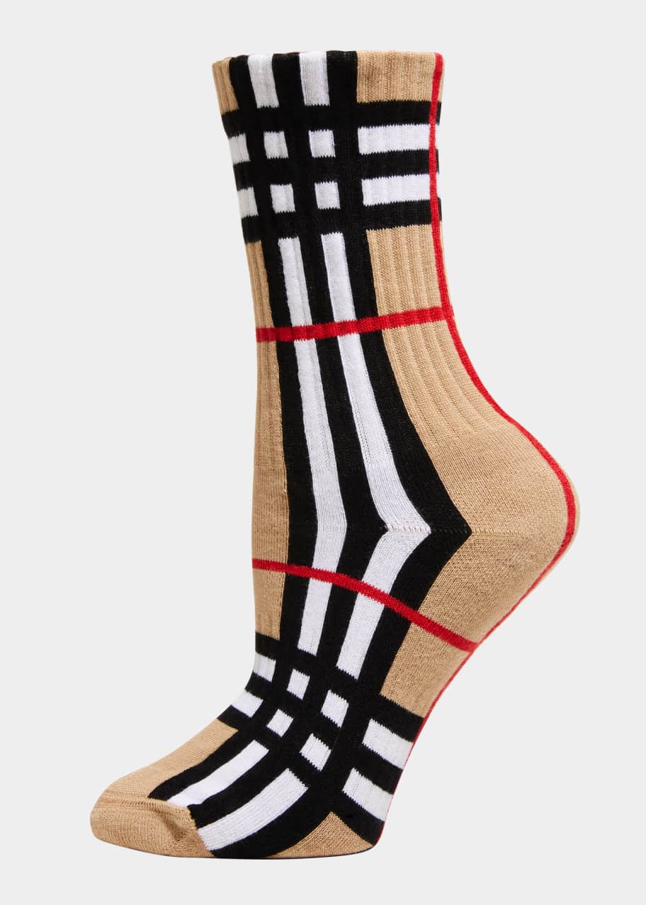 Burberry Check Intarsia Knit Sport Socks - Bergdorf Goodman