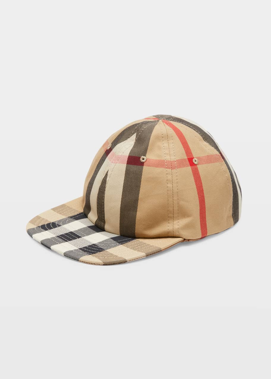Burberry Men's Check Baseball Hat - Bergdorf Goodman