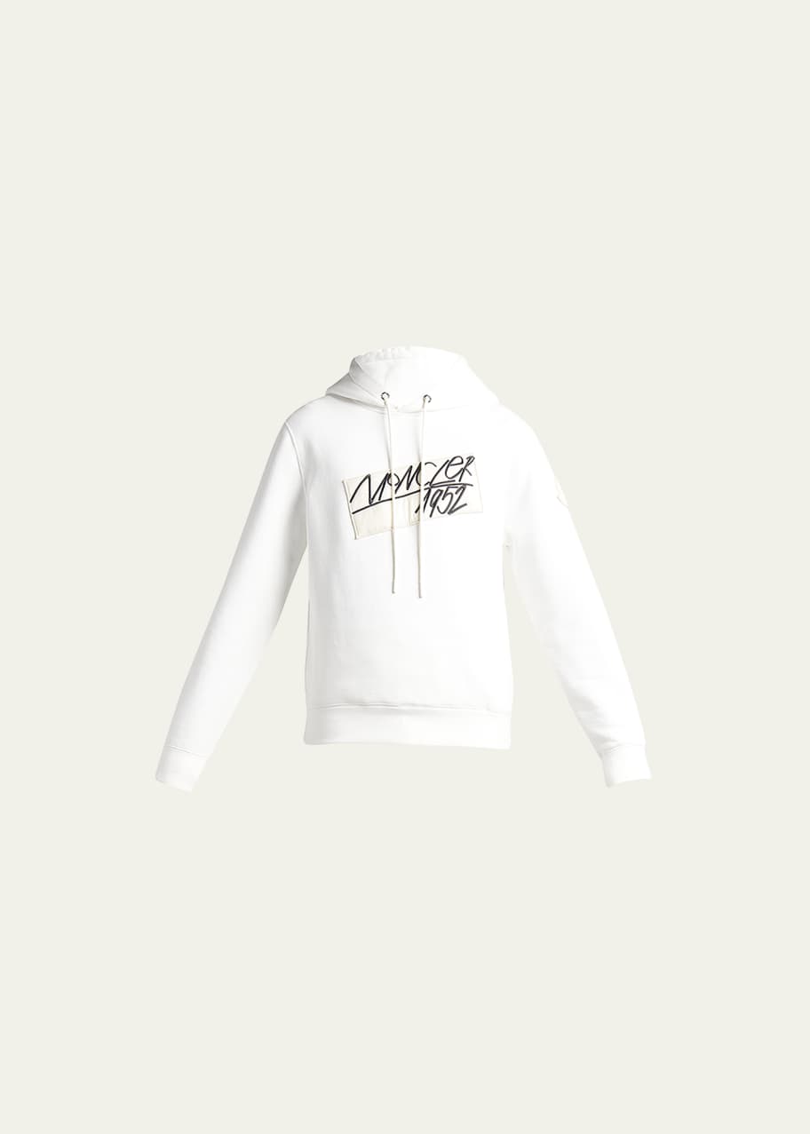 Moncler Genius 2 Moncler 1952 Patch Logo Script Hoodie - Bergdorf Goodman
