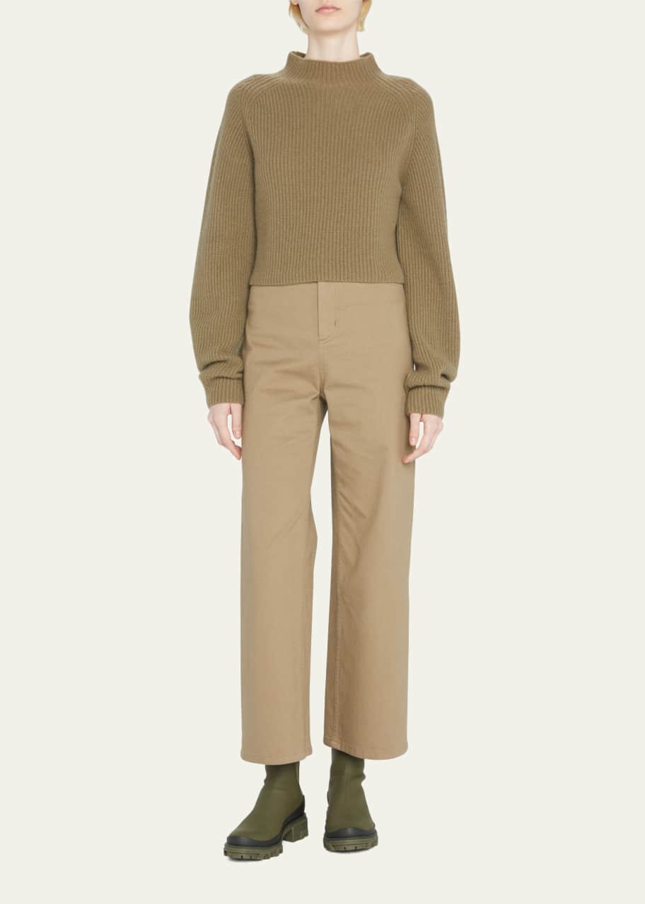 LAPOINTE Cashmere-Silk Cropped Raglan Sweater - Bergdorf Goodman