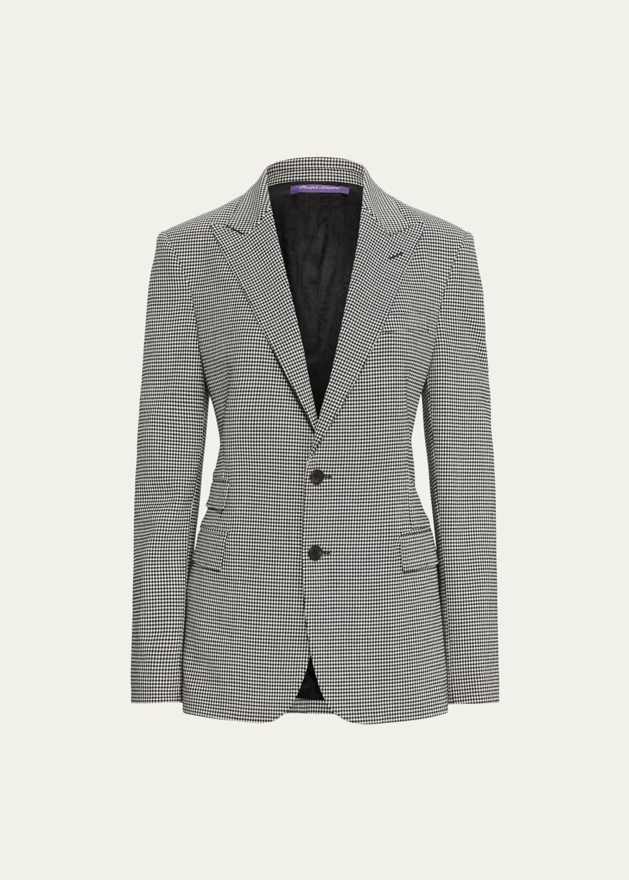 Ralph Lauren Collection Sybil Houndstooth Crepe Balzer Jacket ...