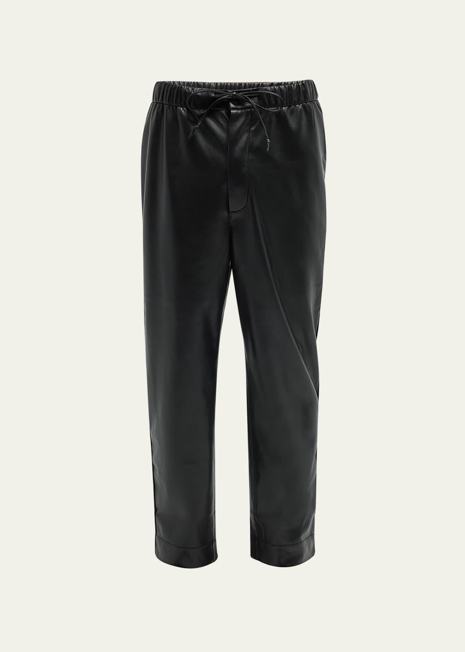Nanushka Men's Jain Faux-Leather Drawstring Pants - Bergdorf Goodman