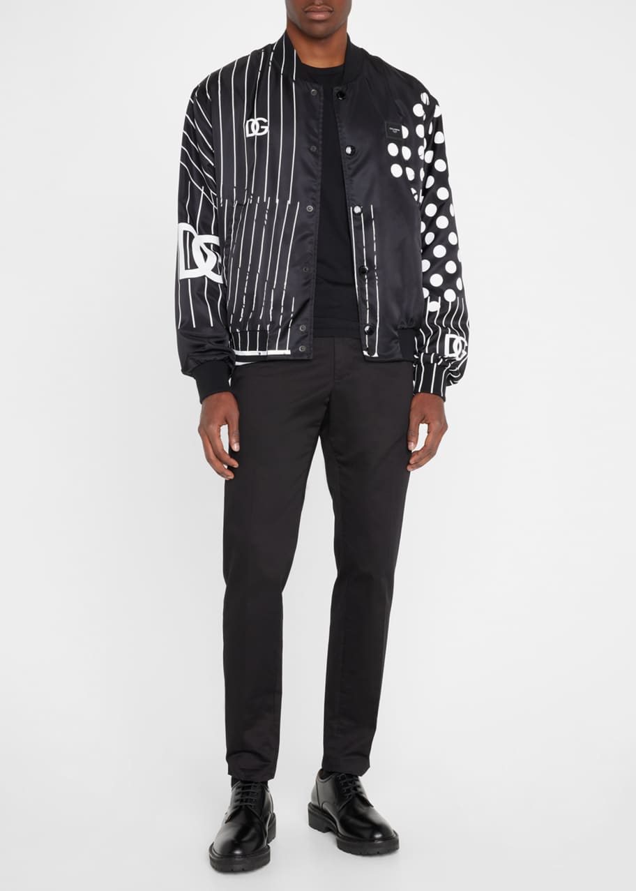 Dolce&Gabbana Men's DG Polka Stripes Bomber Jacket - Bergdorf Goodman