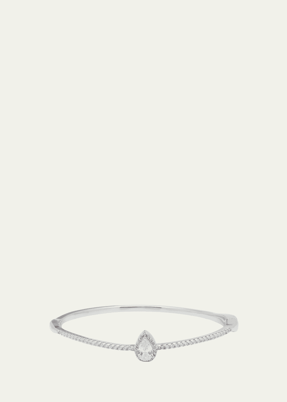 FALLON Single Pear-Cut Gem Bangle Bracelet - Bergdorf Goodman